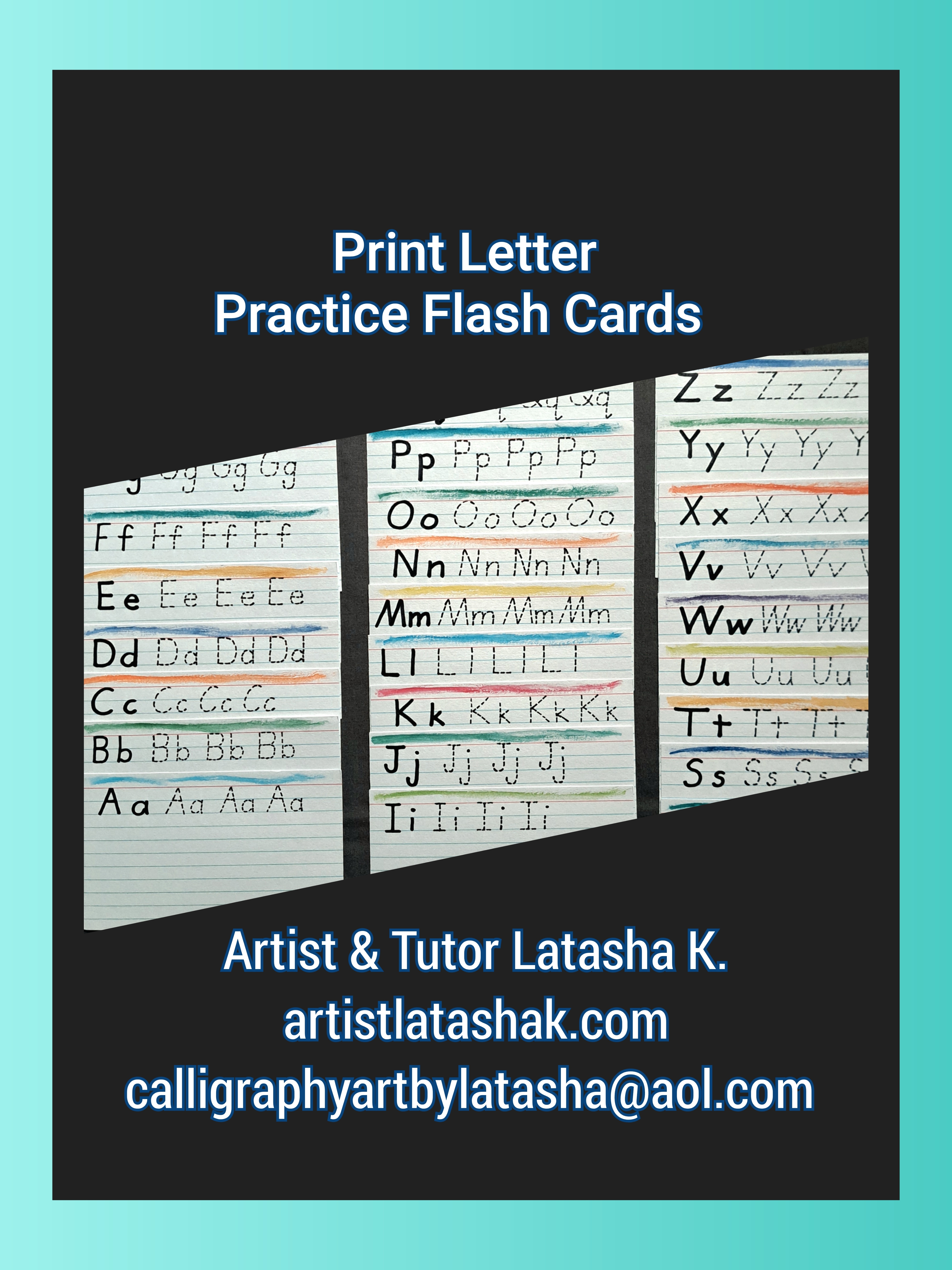 Print Letter Flash Cards – Fine Artist & Educational Professional